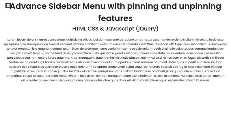 Sidebar Menu HTML CSS & JavaScript | Sidebar Dropdown Menu using HTML CSS JavaScript With The ...