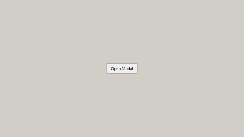 Accessible dialog modal using