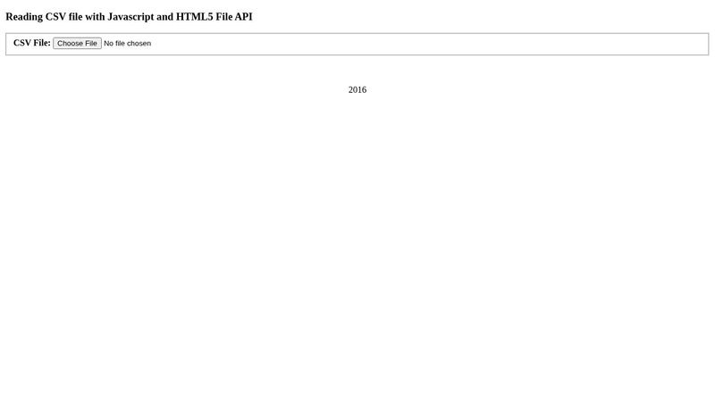 Reading CSV file with Javascript and HTML5 File API