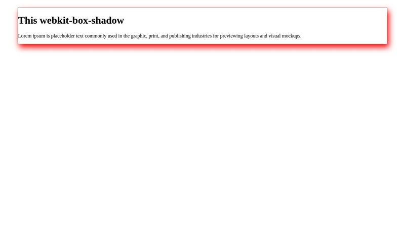 webkit-box-shadow example