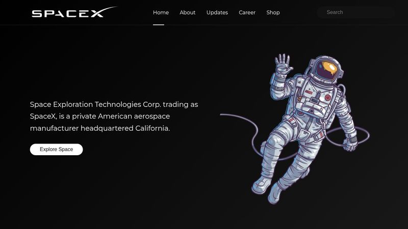 SpaceX Design Website