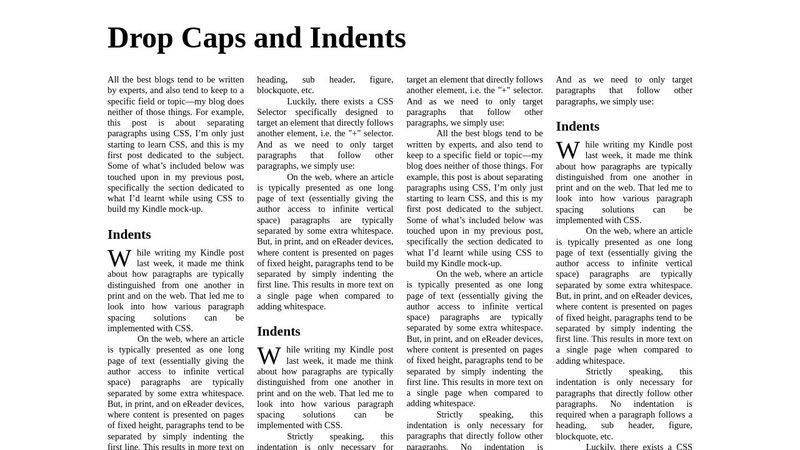 Drop Caps with CSS initial-letter