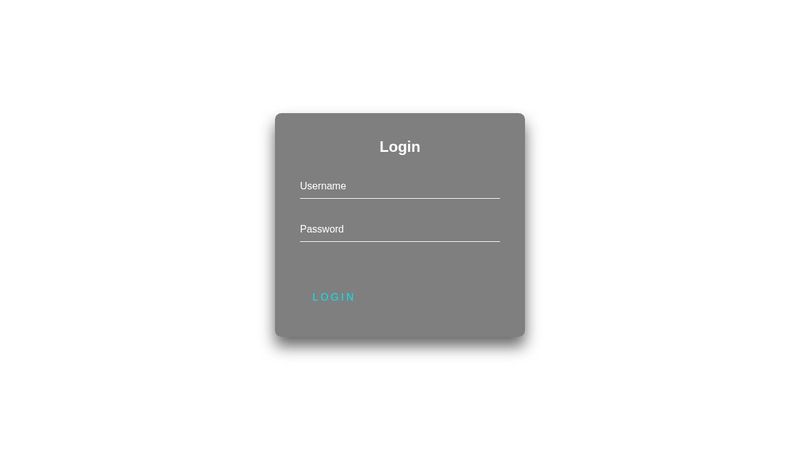 Login Form with floating placeholder and light button