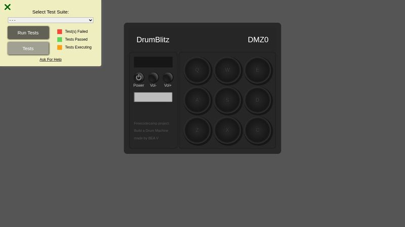 freeCodeCamp - Front End Libraries Projects: Build a Drum Machine