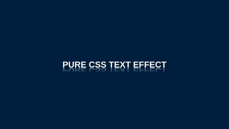 Pure CSS Text Effect