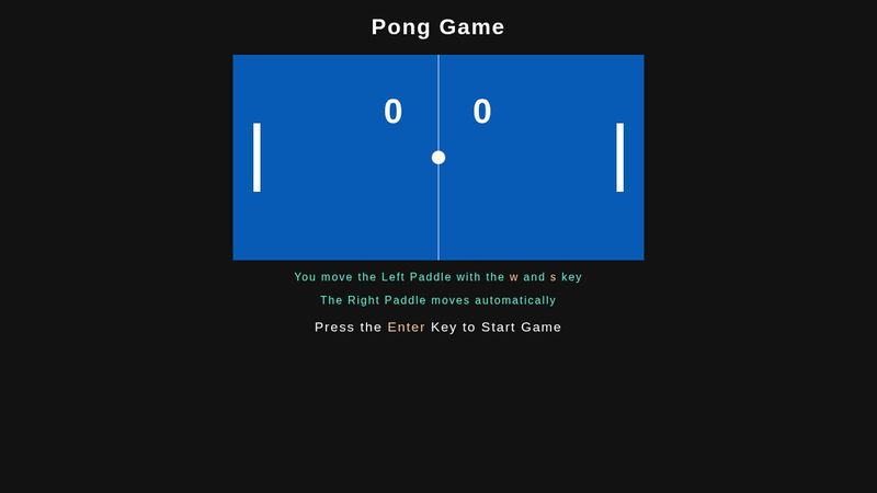 JavaScript - Pong Game