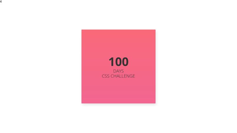 100 Days CSS