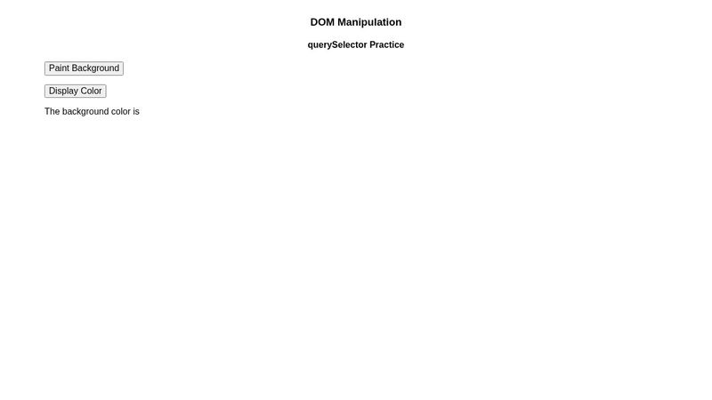 Lab #34 - DOM Manipulation - querySelector (Griffith)