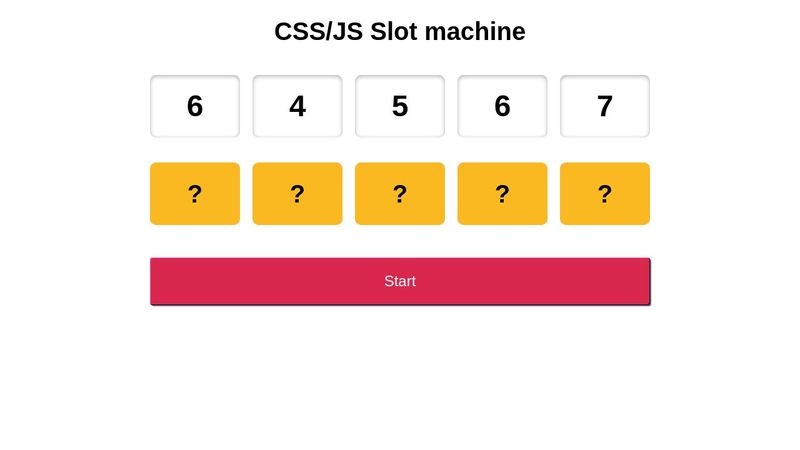 CSS/JS Slot machine