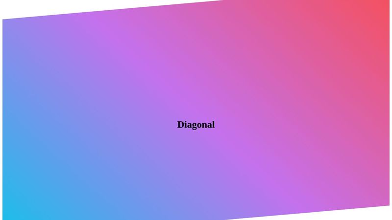 Diagonal Shape with css