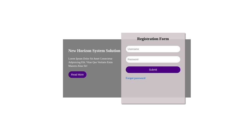 Task 23.1 :- Registration Form With CSS Position