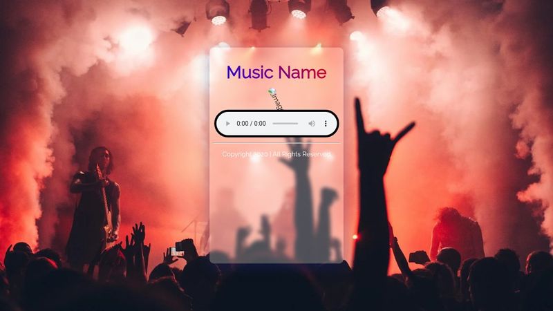 Pure CSS Music Player UI Design (Glassmorphism)