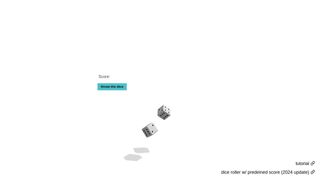 Dice Roller (Three.js + Cannon-es)