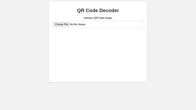 QR Code Decoder