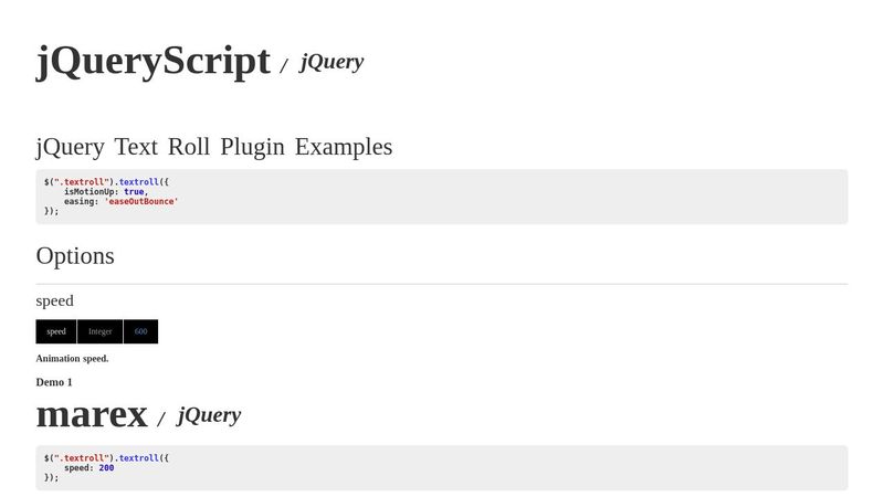 Text Rolling Effects