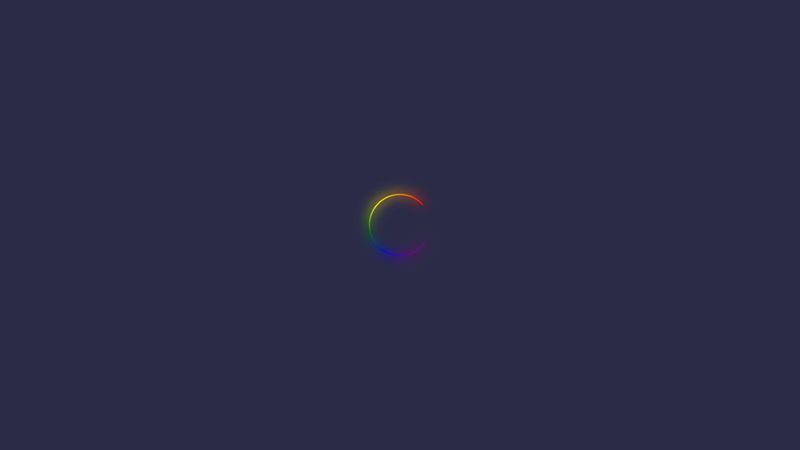 Pulsing Rainbow Loading Spinner - No SVG, JS or Images