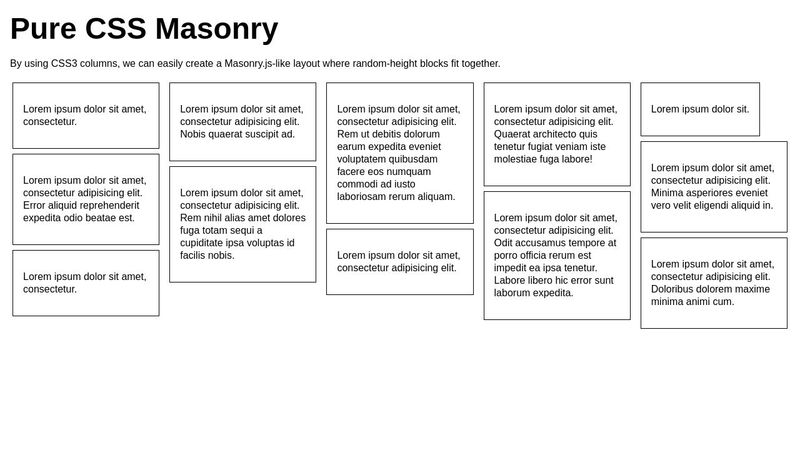 Layout — Masonry Layout (CSS)