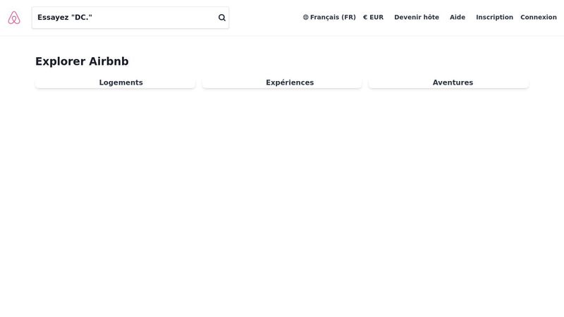 Airbnb landing page using Tailwind CSS