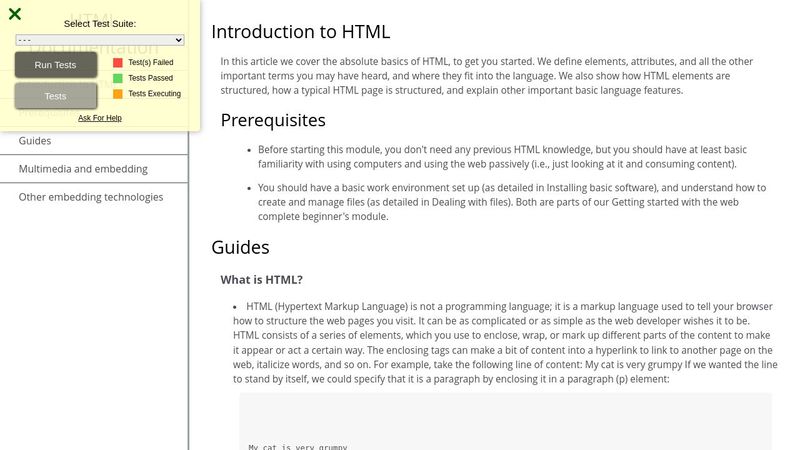 HTML Technical Documentation