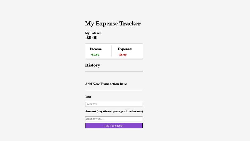 My Expense Tracker