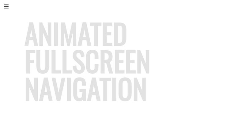 Animated Full screen Overlay Navigation GSAP