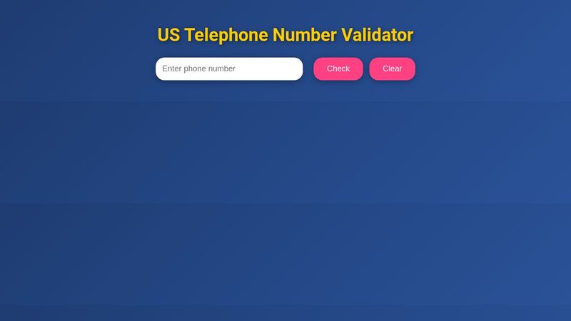 Telephone Number Validator