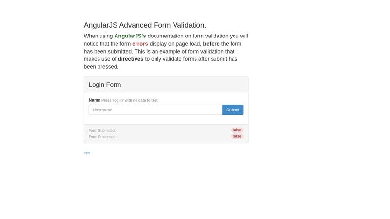 AngularJS Advanced Form Validation