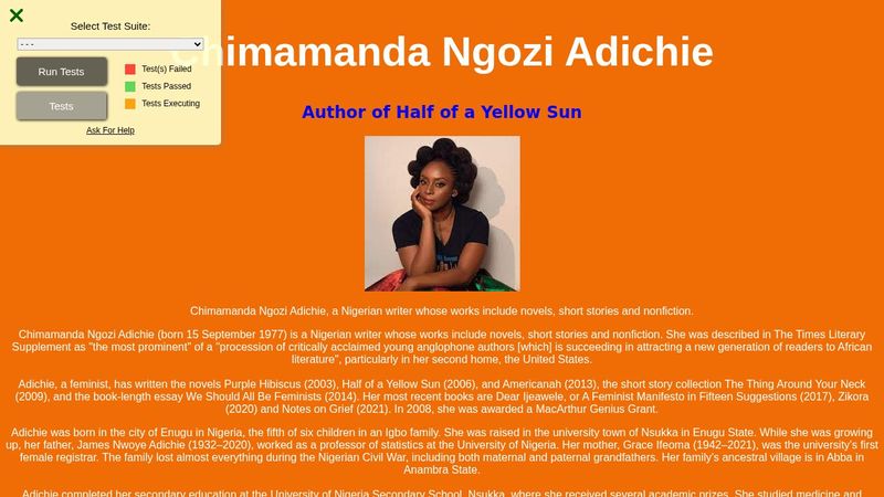 Responsive Web Design Projects: Build a Tribute Page (Freecodecamp)