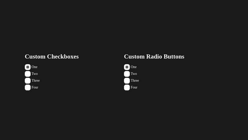 Custom Checkbox & Radio Button (SCSS)