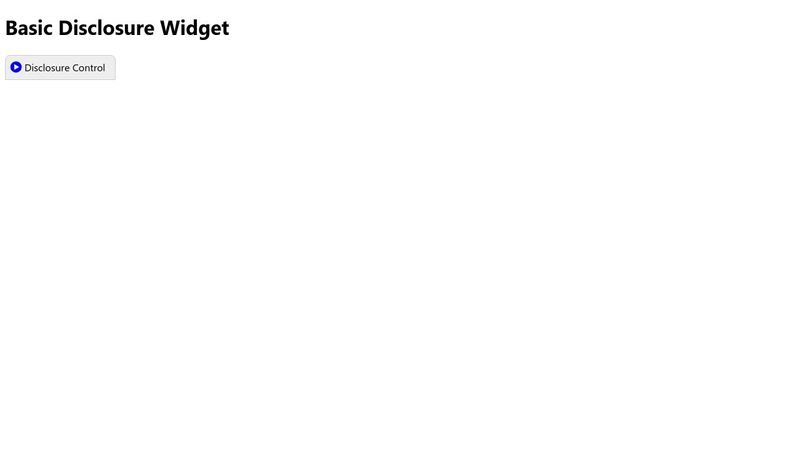 Basic Disclosure Widget