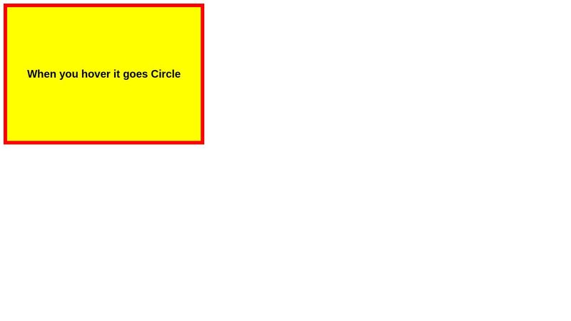 Circle to square (HTML & CSS)