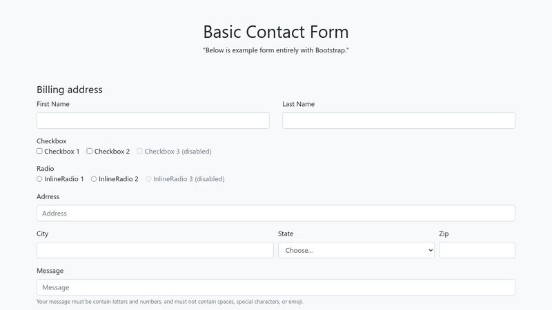Bootstrap 4 Form Tutorial