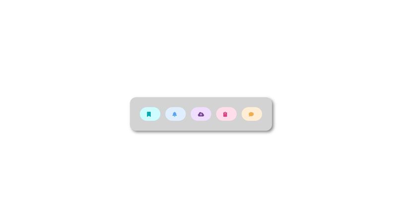 Animated tabs/icons with CSS and JS