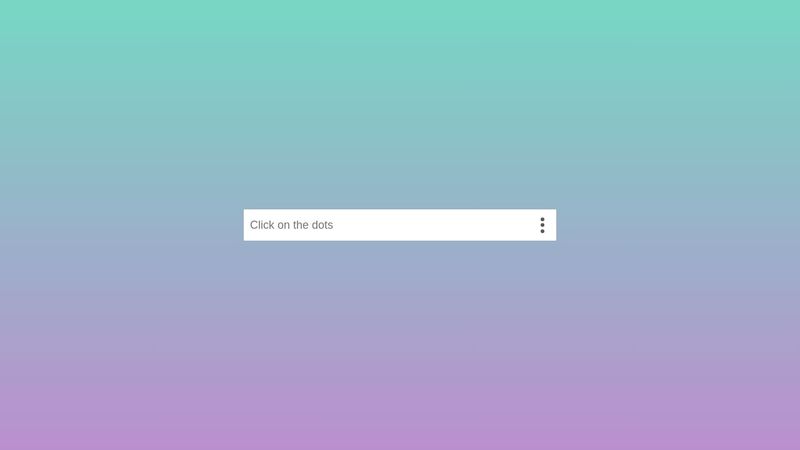3 vertical dots dropdown menu - HTML & CSS