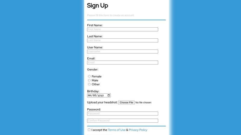 Responsive Signup Form