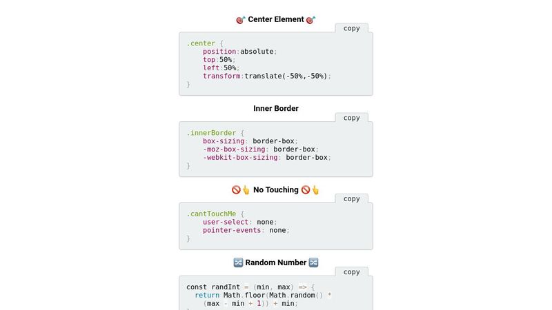 ️ Helpful Code Snippets