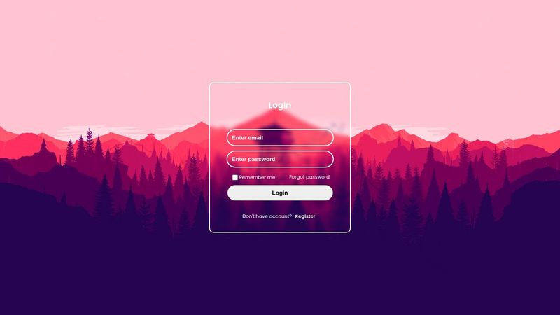 Glassmorphism login page