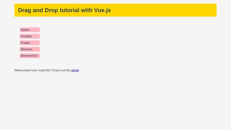 Drag And Drop In Vuejs