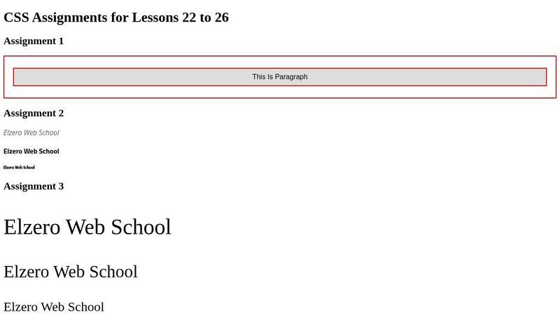 Lessons 22 to 26 - CSS 2021 Elzero