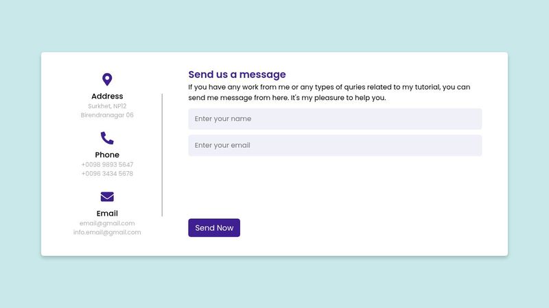 Responsive Contact Us Form in HTML and CSS