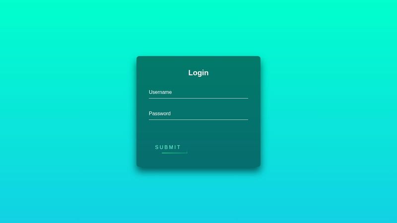 Login Form with floating placeholder and light button