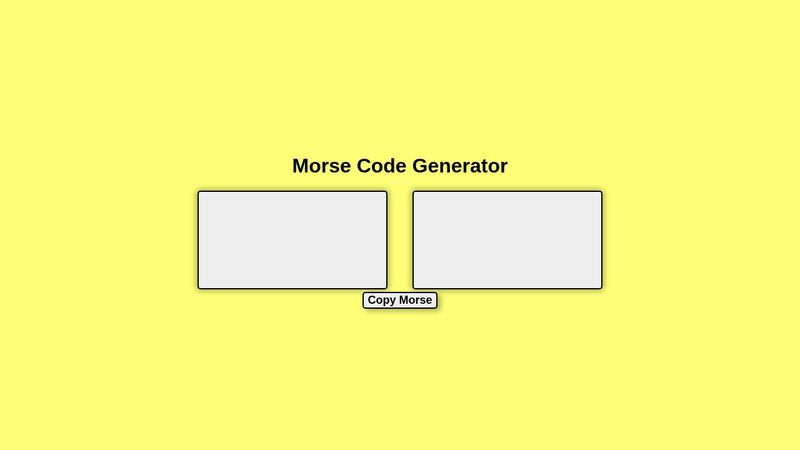 Morse Code Generator