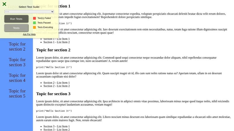 Technical Documentation Page