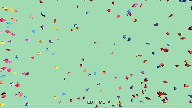 Dynamic 3d Confetti Text 5880