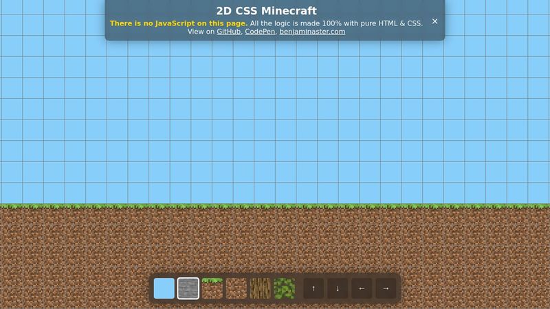 2D CSS Minecraft
