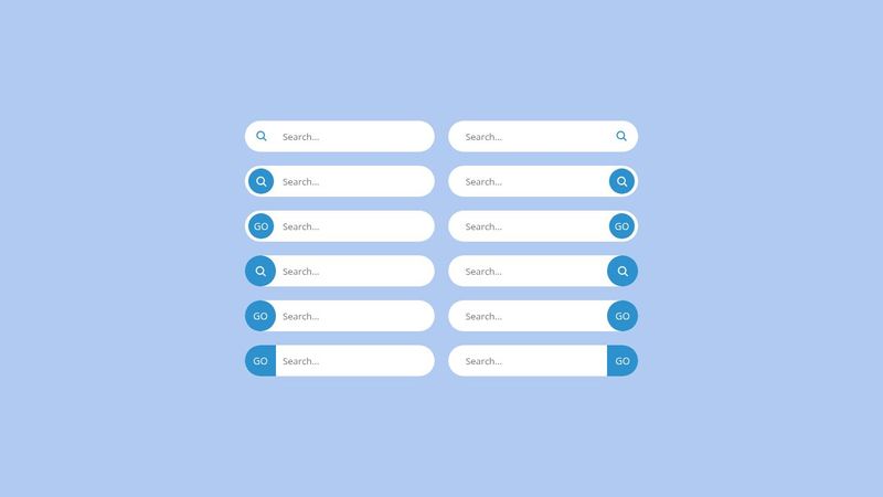 Search Box UI Designs - Round