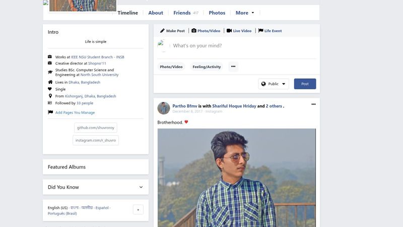 Tailwind CSS - Facebook Clone