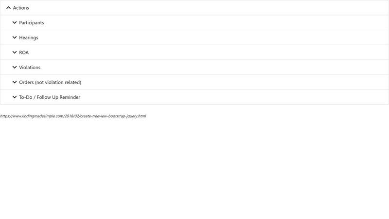 Bootstrap TreeView Example