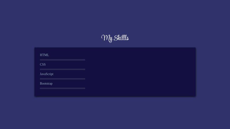 Pure CSS Animated Skill Bars
