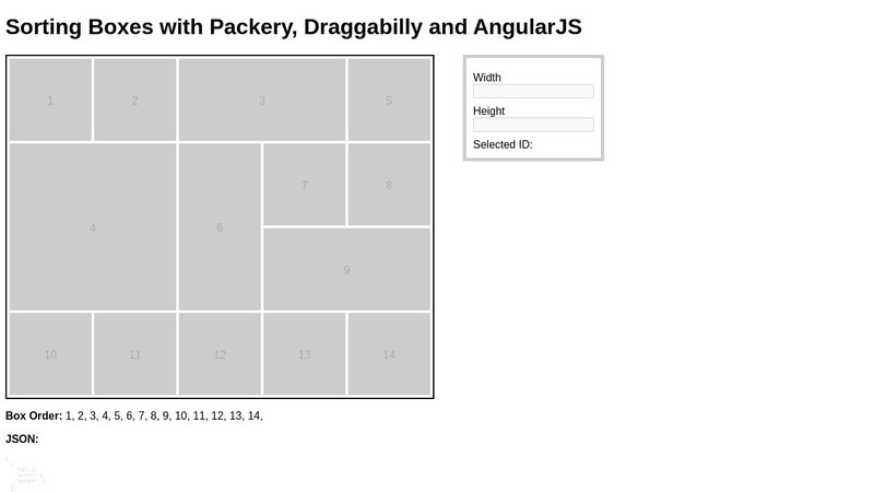 Sorting Boxes with Packery, Draggabilly and AngularJS
